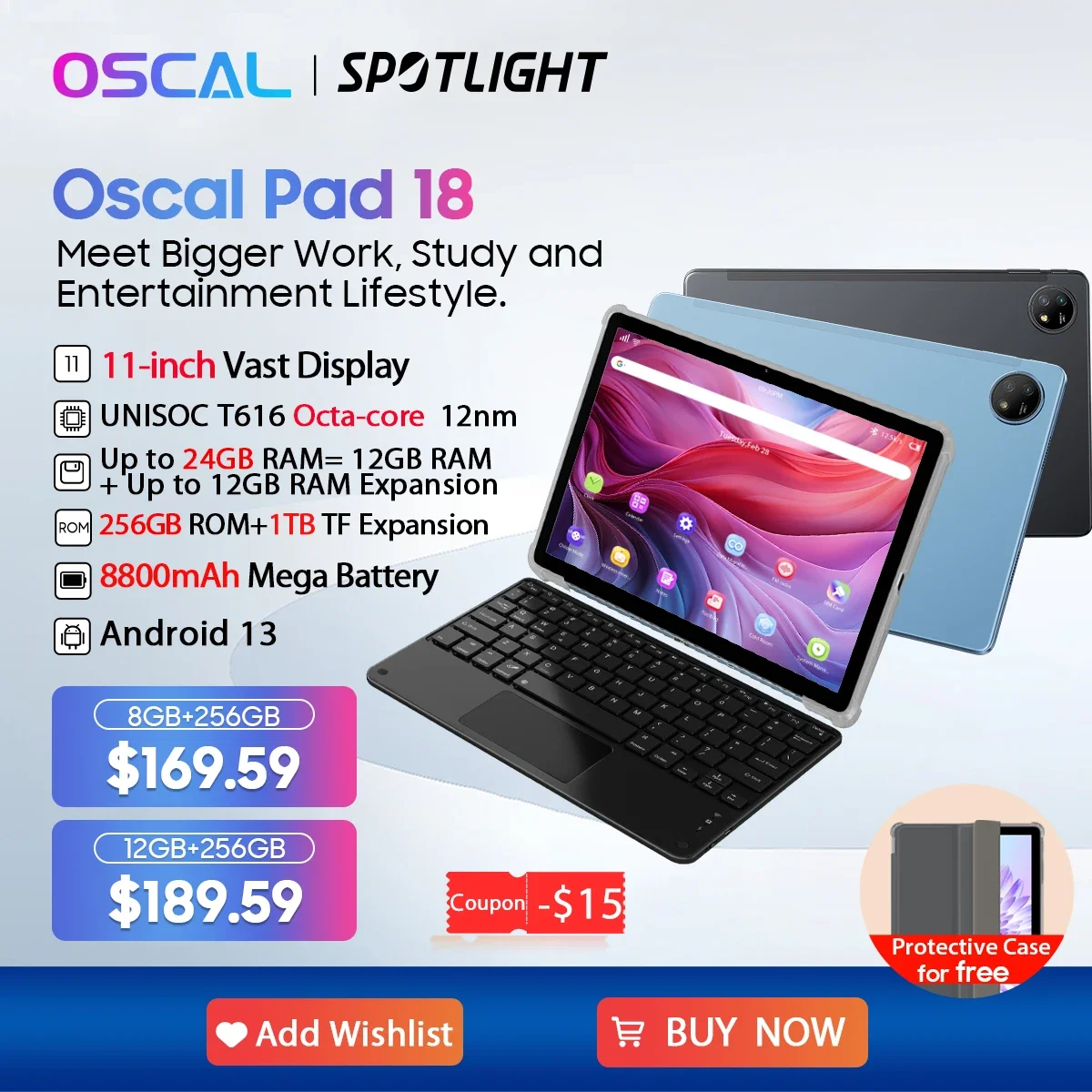 World-Premiere-Oscal-Pad-18-Tablet-16GB-8-8-256GB-11-FHD-Display-T616 ...