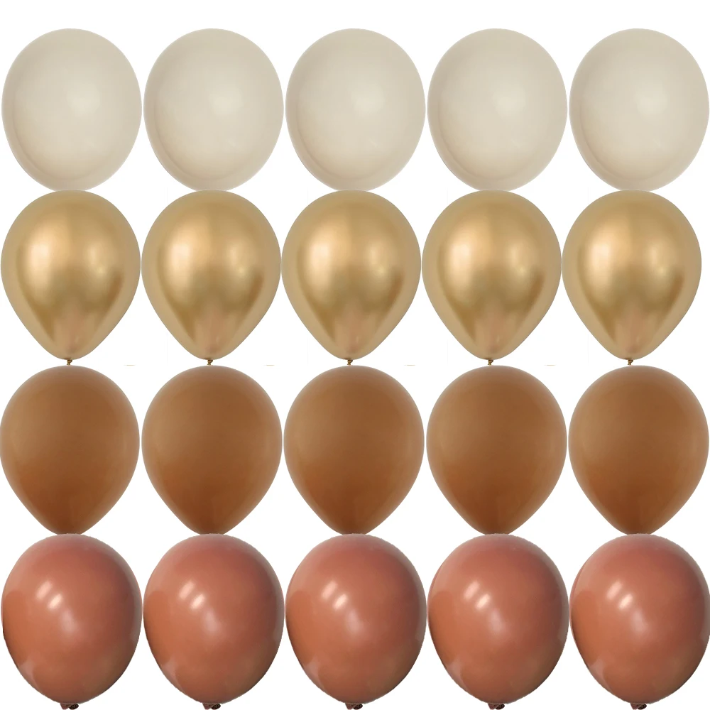 15-20PCS-10inch-Vintage-Balloons-Set-Retro-Khaki-Caramel-Balloons-for ...
