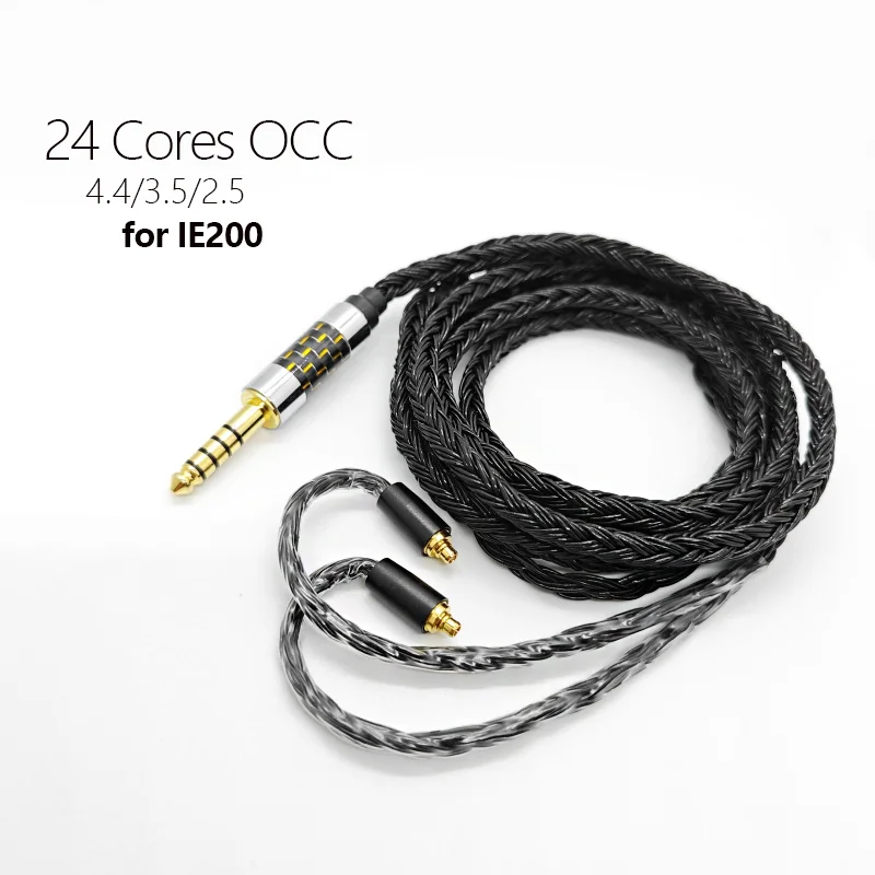 ie200 mmcx cable mic ie200 balance cable 4.4mm 2.5mm OCC Silver Plated Upgrade for Sennheiser ...