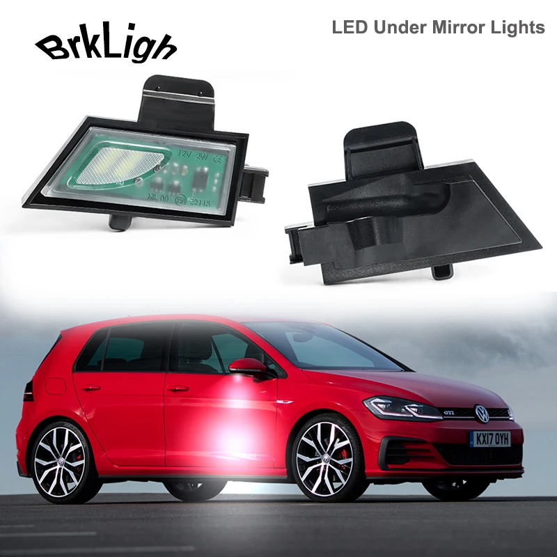 For-Volkswagen-Golf-7-2Pcs-LED-Side-Under-Mirror-Lamps-Puddle-Lights ...