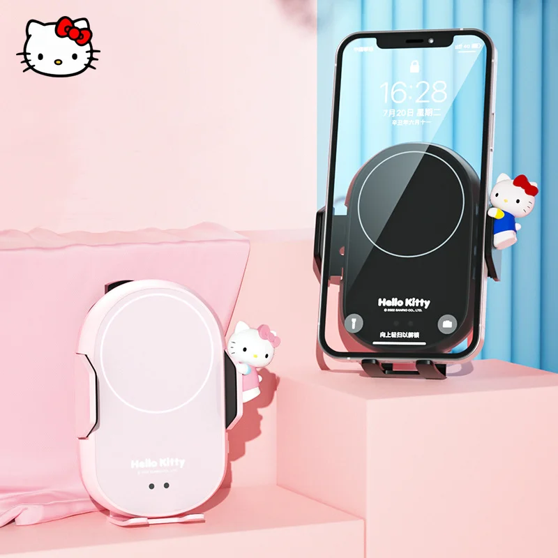 Sanrio Kawaii Anime Hellokitty Car Mobile Phone Bracket Induction ...