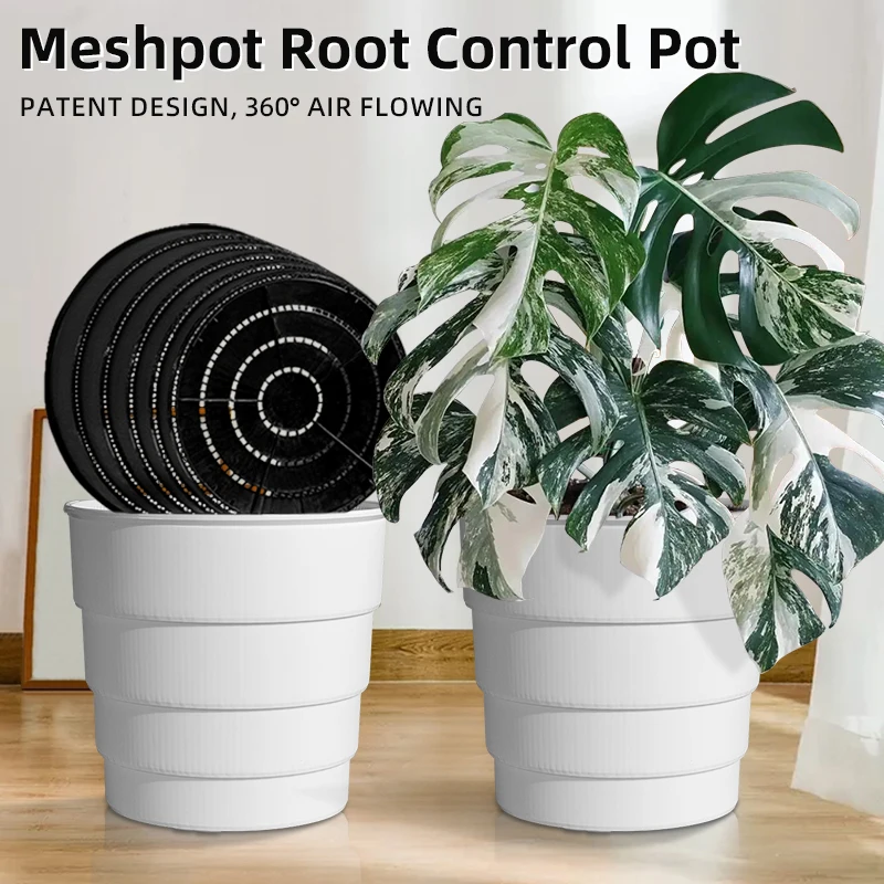 Meshpot-Plastic-Flower-Pot-Garden-Pots-Planters-with-Air-Holes-for-Home ...