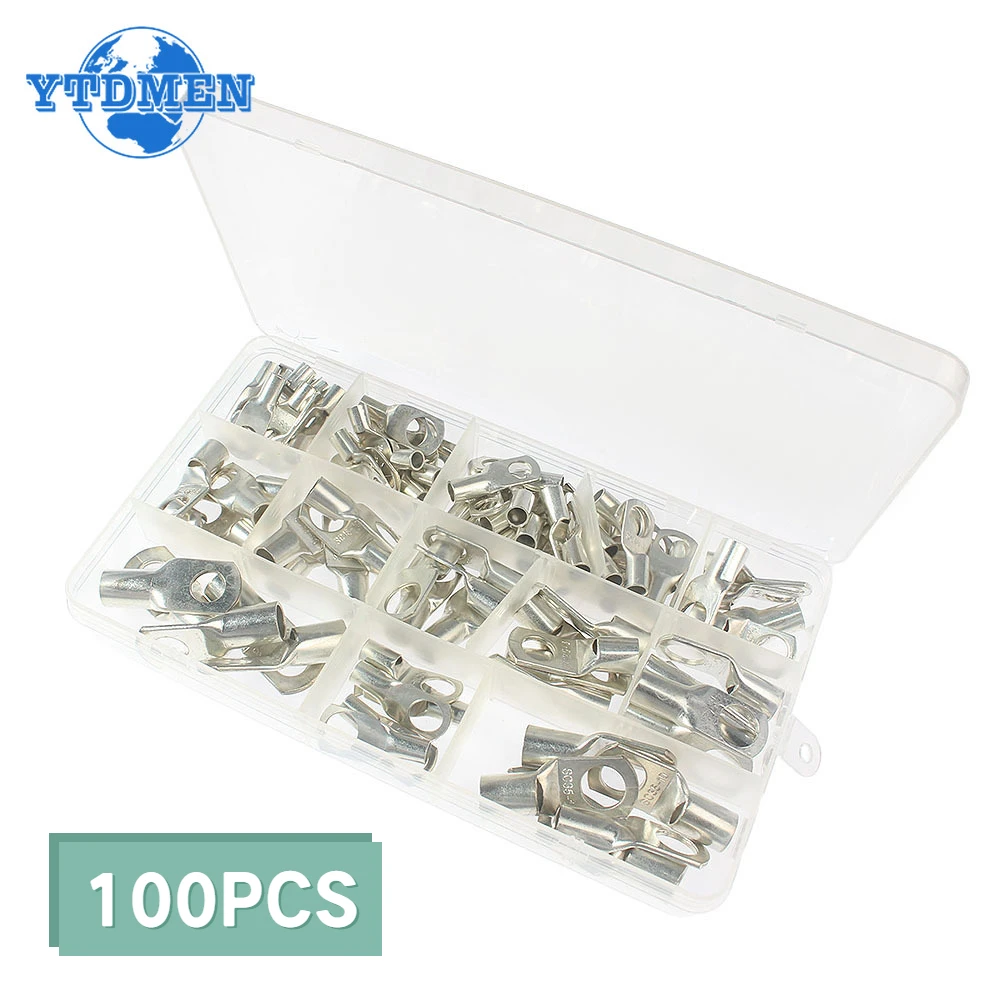 100PCS-Ring-Terminal-Kit-SC-Series-Copper-Terminals-Electrical-Wire ...