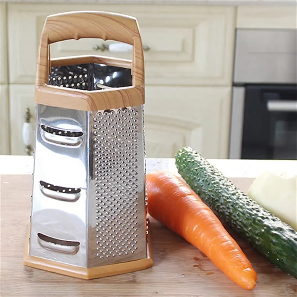 Stainless Steel 6 Sided Blades Box Grater Container Multipurpose ...