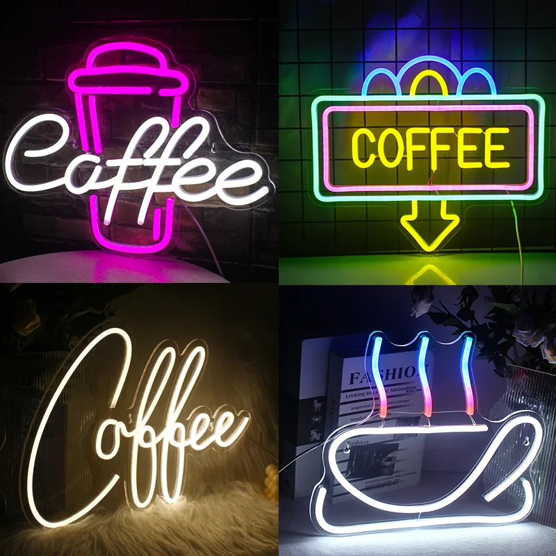 Ineonlife Neon Light Coffee Cup Luminous LED Sign Party Wedding Shop ...