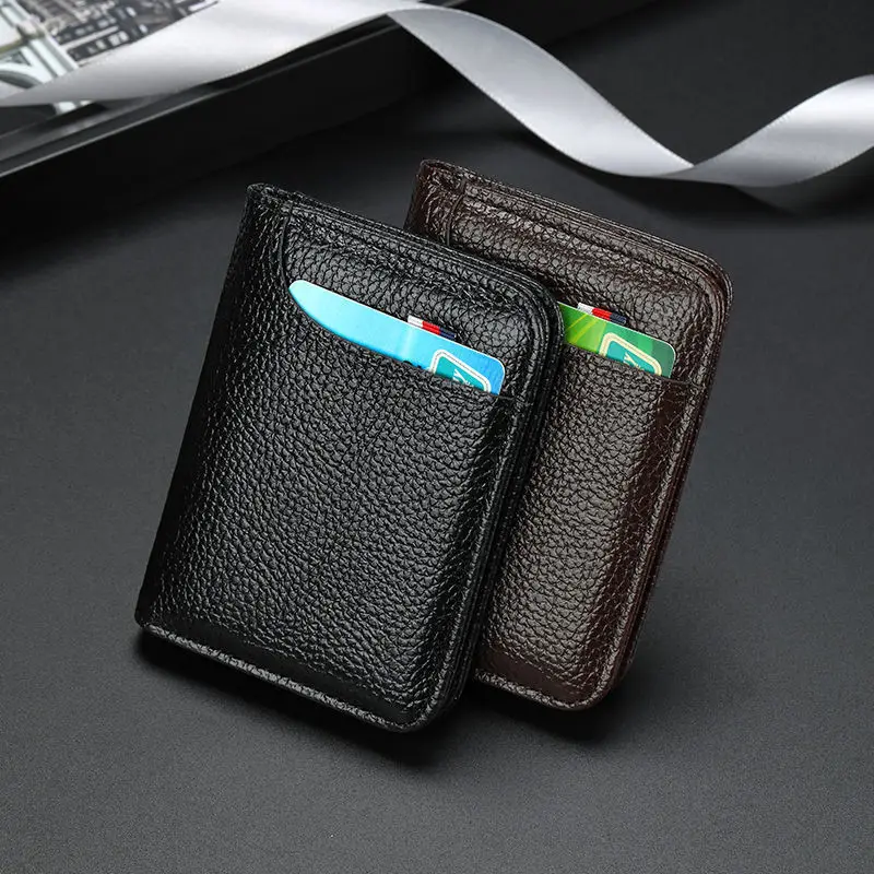 Men-s-Card-Holder-Thin-Mini-Wallet-Card-Storage-Bag-Unisex-Exquisite-Pu ...