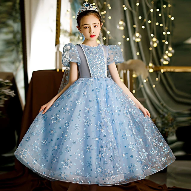 Blue Princess Dresses For Girls