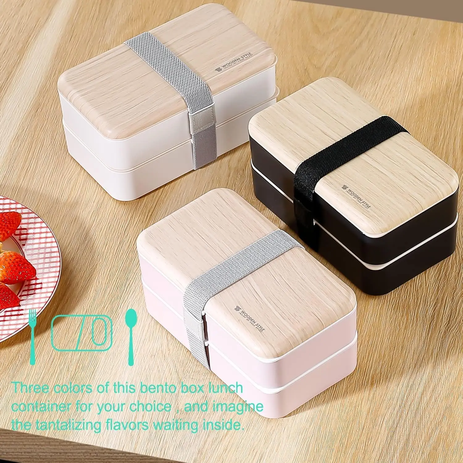 Wood-Grain-Bento-Box-Lunch-Boxes-Lunch-Container-with-Compartments-with ...
