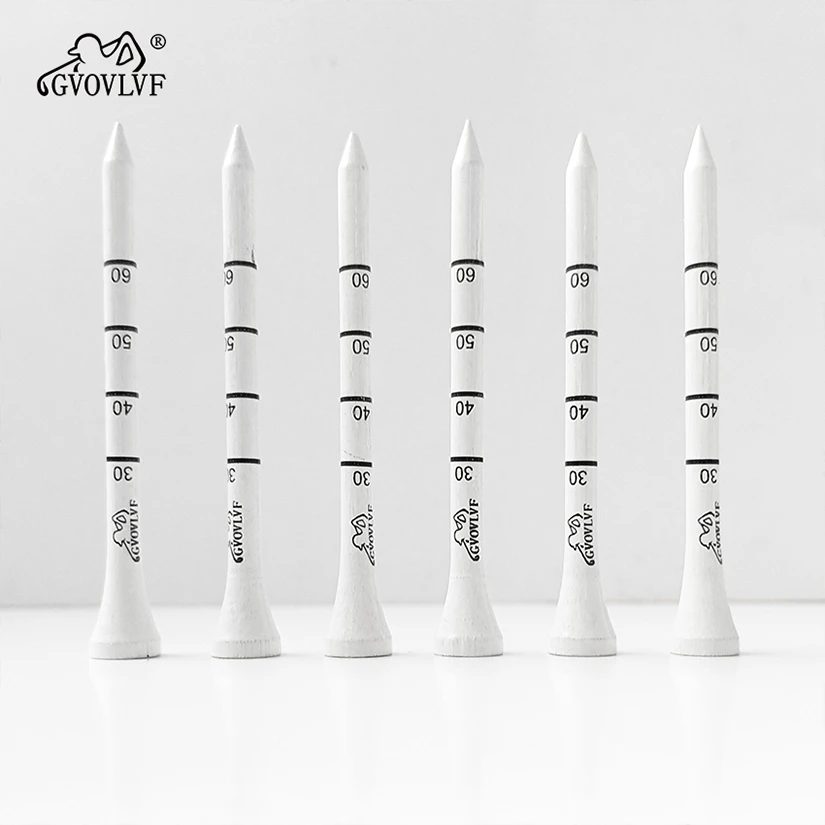 50pcs GVOVLVF Bamboo Golf Degree Scale Tees 83mm Long Tees Golf Strong ...