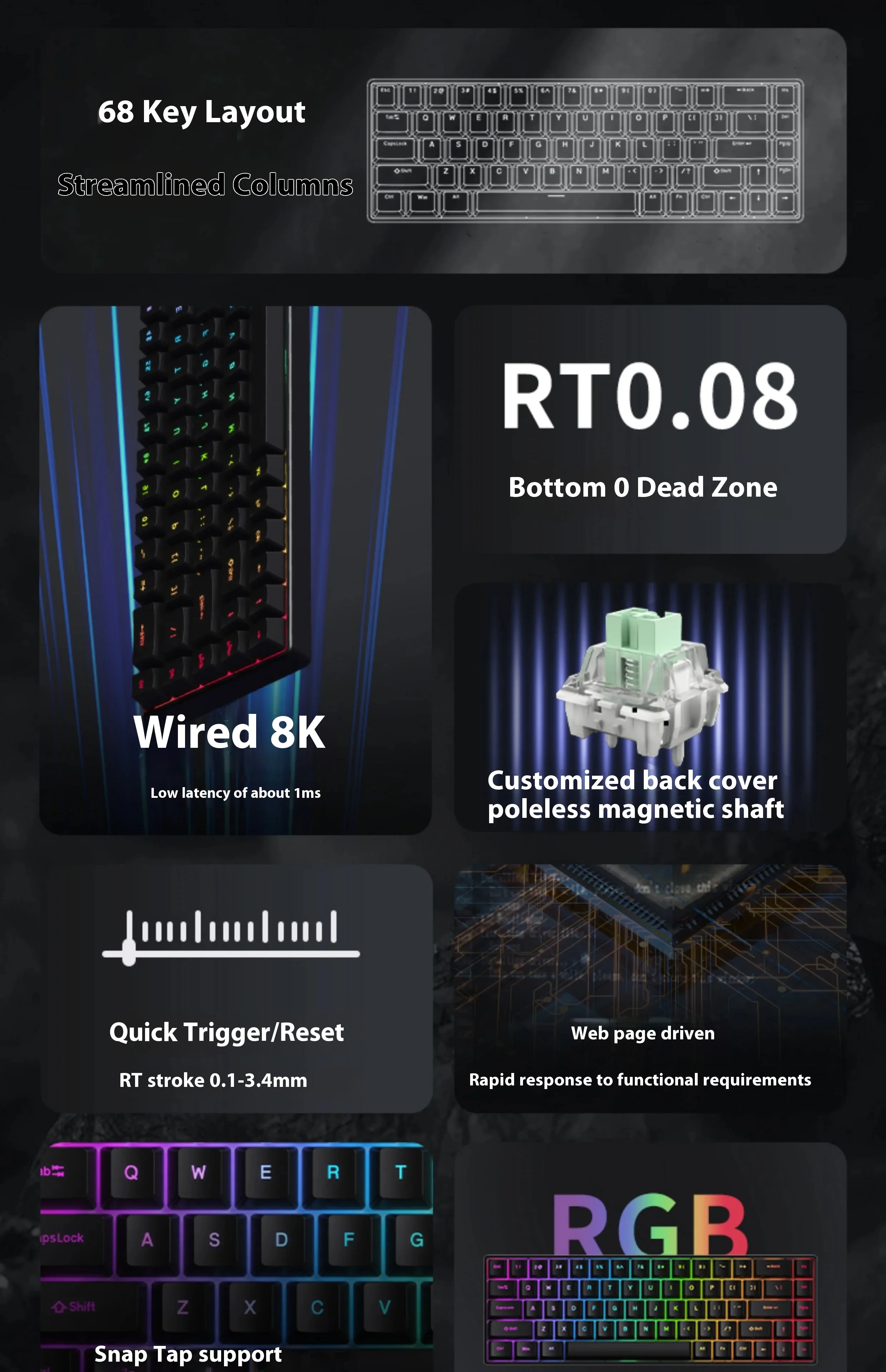 Feker Fighting68 Magnetic Switch Mechanical Keyboard | Unendingtech