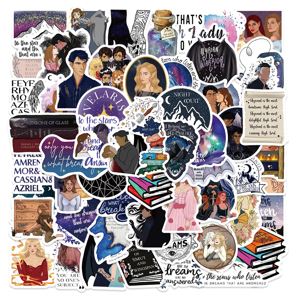 10-60pcs-Acotar-Merchandise-Stickers-Book-Graphic-Waterproof-Sticker ...
