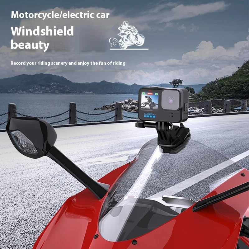 Motorcycle-Windshield-Mounting-Clamp-Aluminum-Mount-For-GoPro-Hero-12 ...