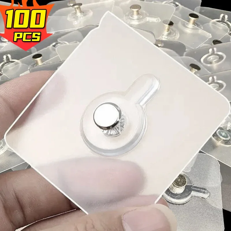 10-100PCS Self-adhesive Wall Hooks for Photo Frame Clock Kitchen ...