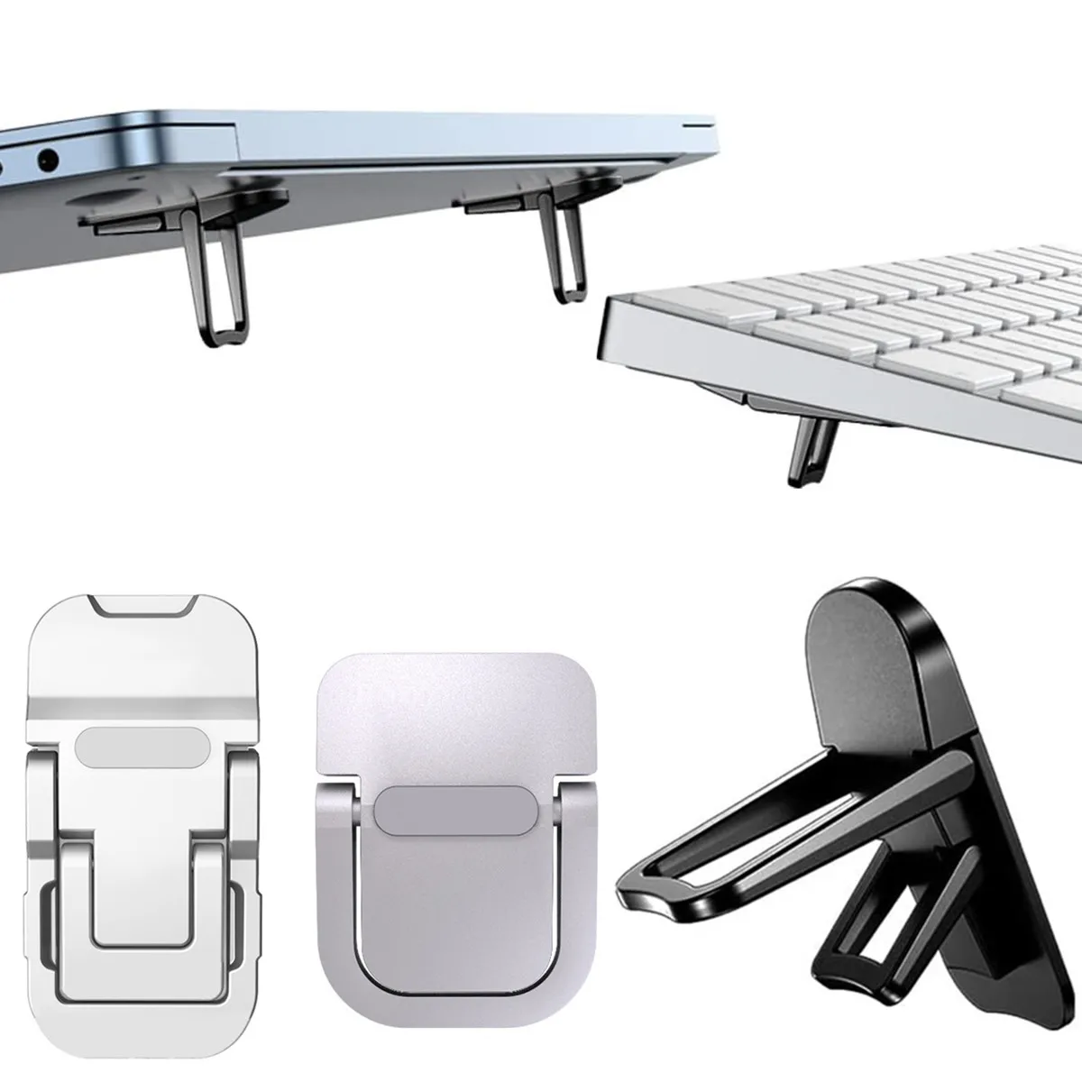 Metal Mini Laptop Stand Portable Invisible Laptop Cooling Pad Computer ...