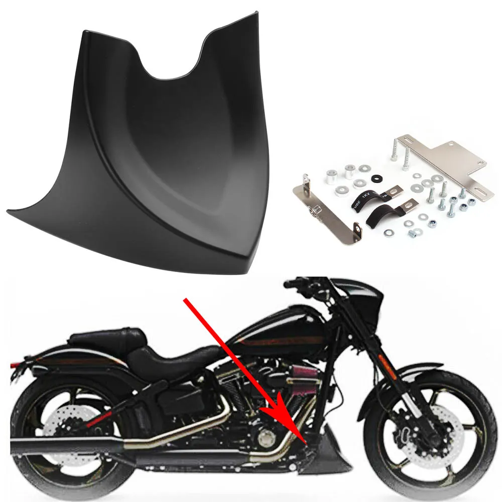 Gloss-Matte-Black-Motorcycle-Chin-Lower-Fairing-Front-Spoiler-Air-Dam ...