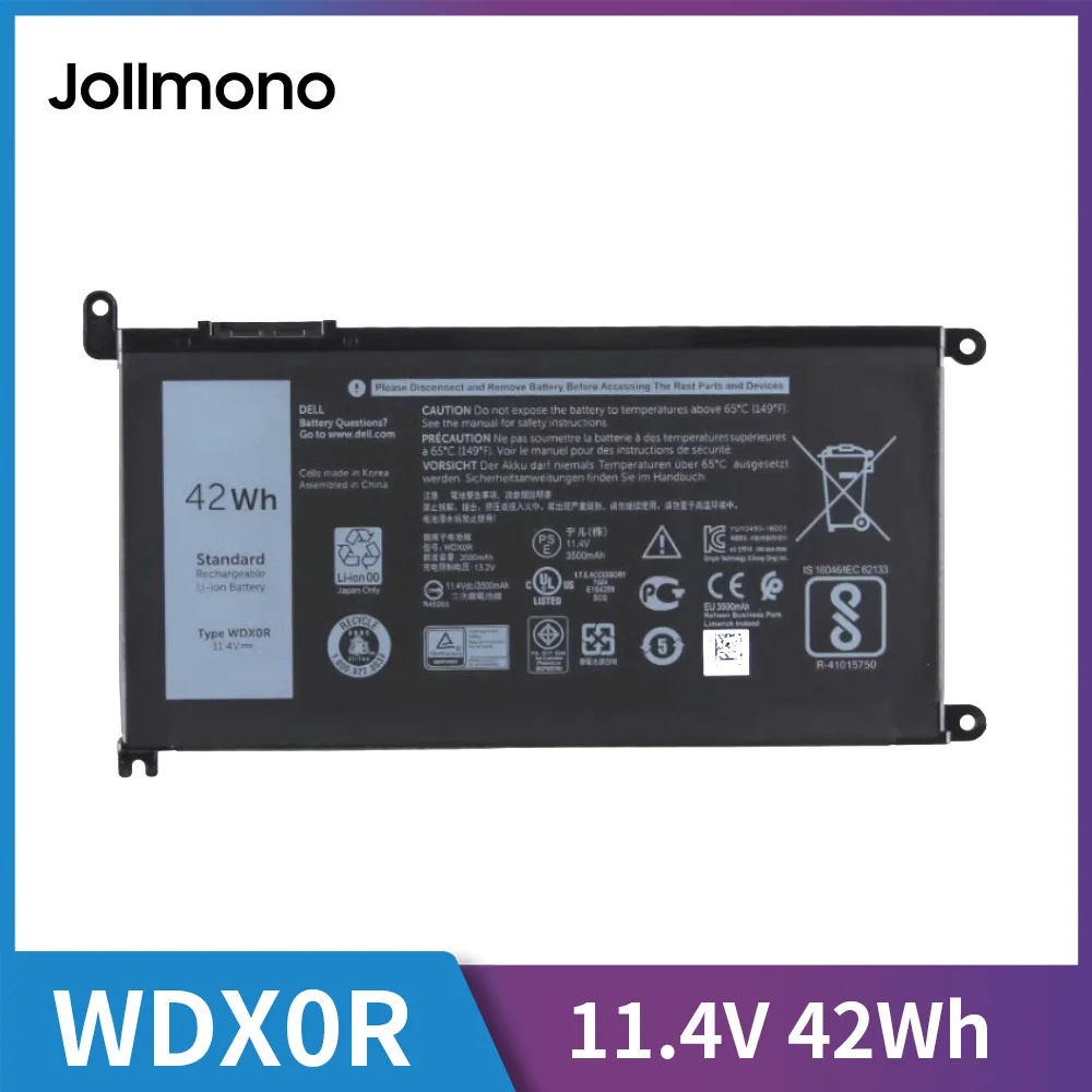 42Wh WDX0R laptop battery For Dell Inspiron 15 5584 5570 5575 7570 7580 ...