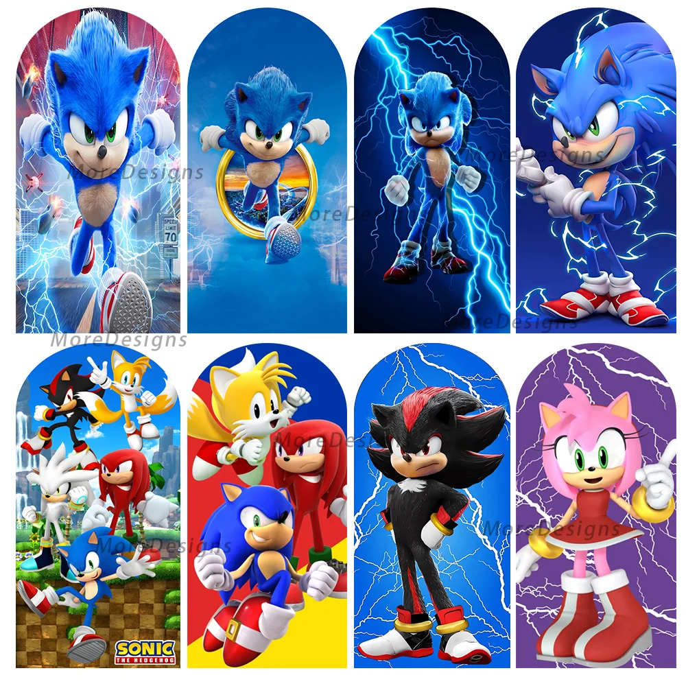 Sonic-the-Hedgehog-Arch-Photo-Backdrop-para-ni-os-fiesta-de-cumplea-os ...