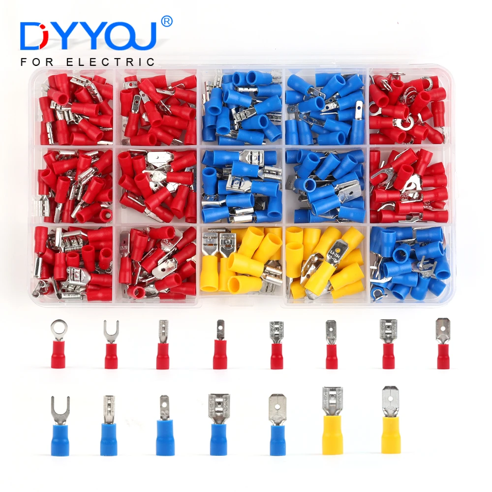 280pcs-Wire-Connector-Kit-Male-Female-Insulated-Terminals-Cold-Crimp ...