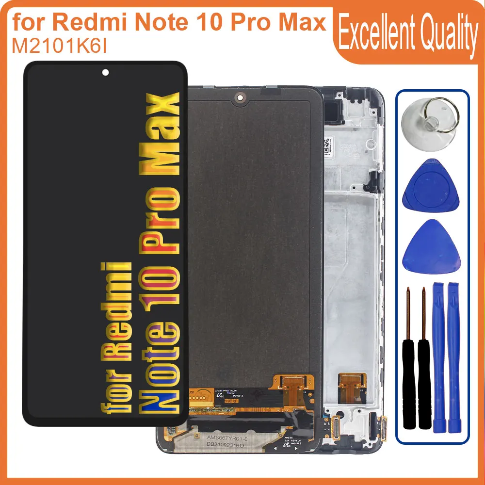 Amoled lcd para xiaomi redmi note 10 pro max display lcd digitador da ...