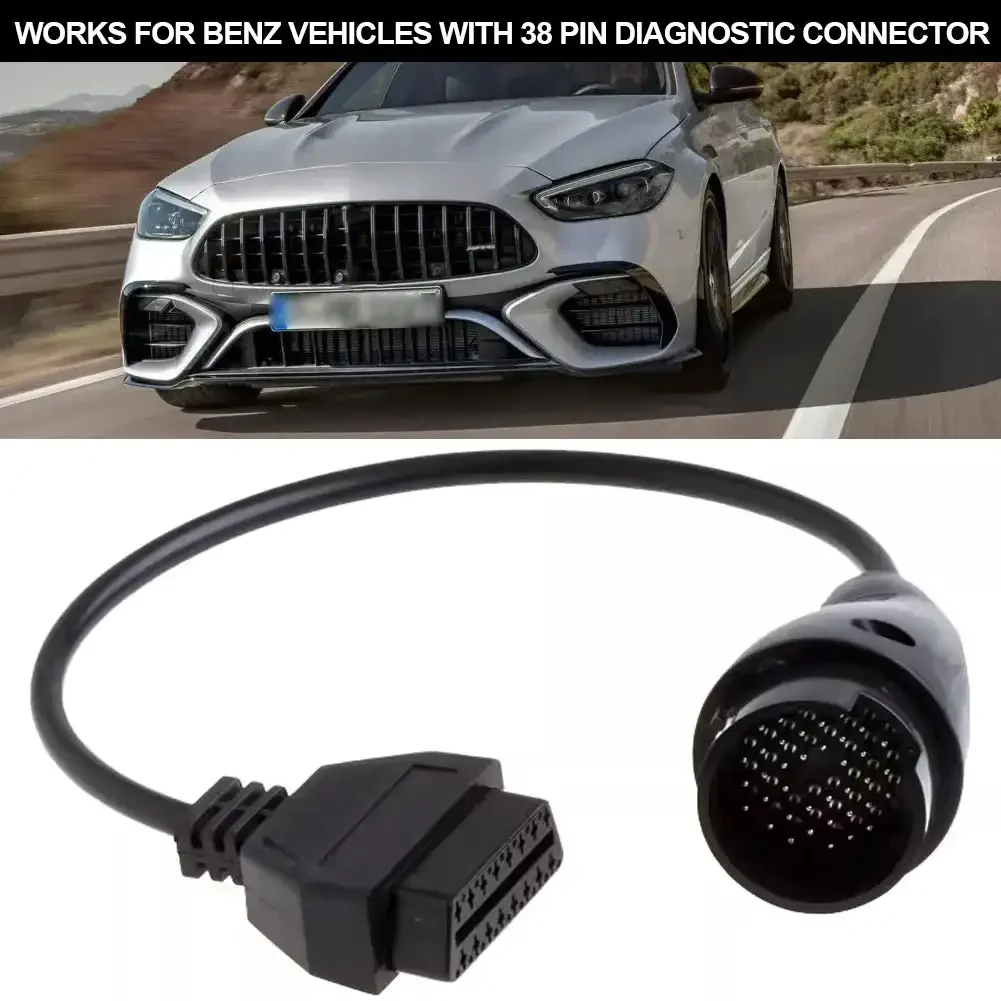 New 38Pin To 16Pin To 14Pin OBD2 OBD Diagnostic Adapter For Mercedes ...
