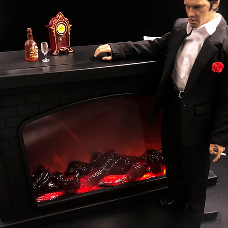 1-6-Scale-World-War-II-Modern-Trend-Retro-European-Scene-Fireplace-With ...