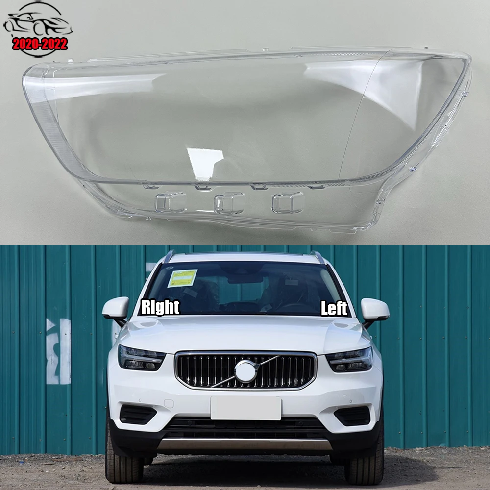 For-Volvo-XC40-2020-2021-2022-Headlight-Lens-Shell-Transparent-Headlamp ...
