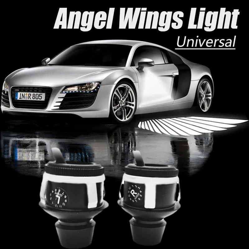 Car-Angel-Wings-Welcome-Light-Dynamic-Rearview-Mirror-Carpet-Light-Led ...