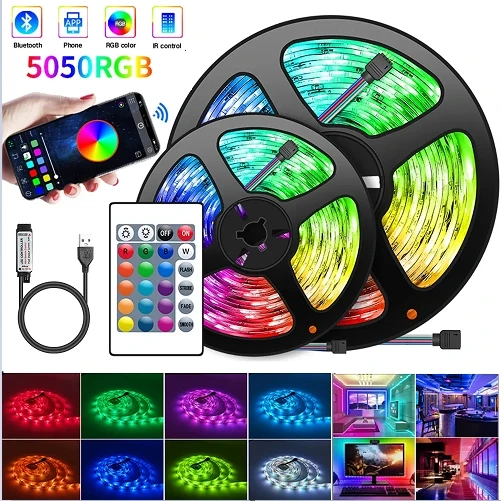 1-30m-LED-Strip-Light-RGB-5050-Led-Lights-WIFI-Flexible-Lamp-Tape-Led ...