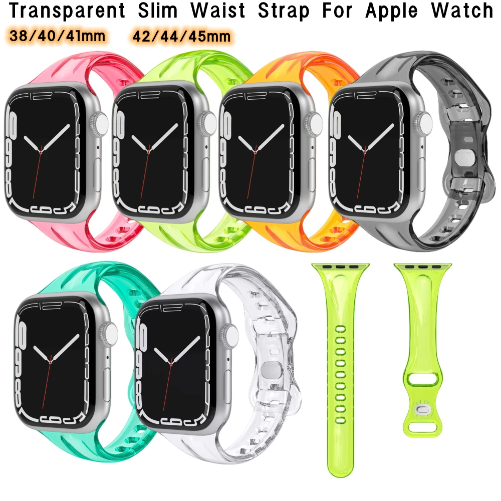 Galaone-Small-Waist-TPU-Transparent-Band-38-40-41mm-42-44-45mm-Fashion ...