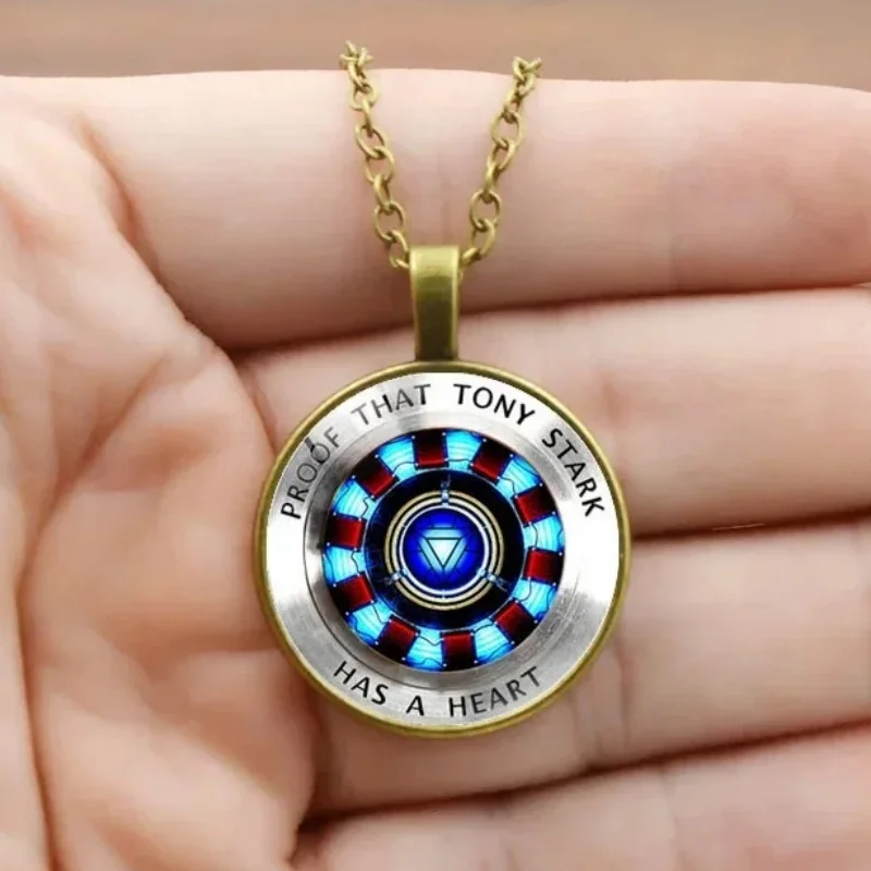 Disney-Marvel-Ironman-Arc-reactor-Tony-Stark-Necklace-Avengers-Figure ...