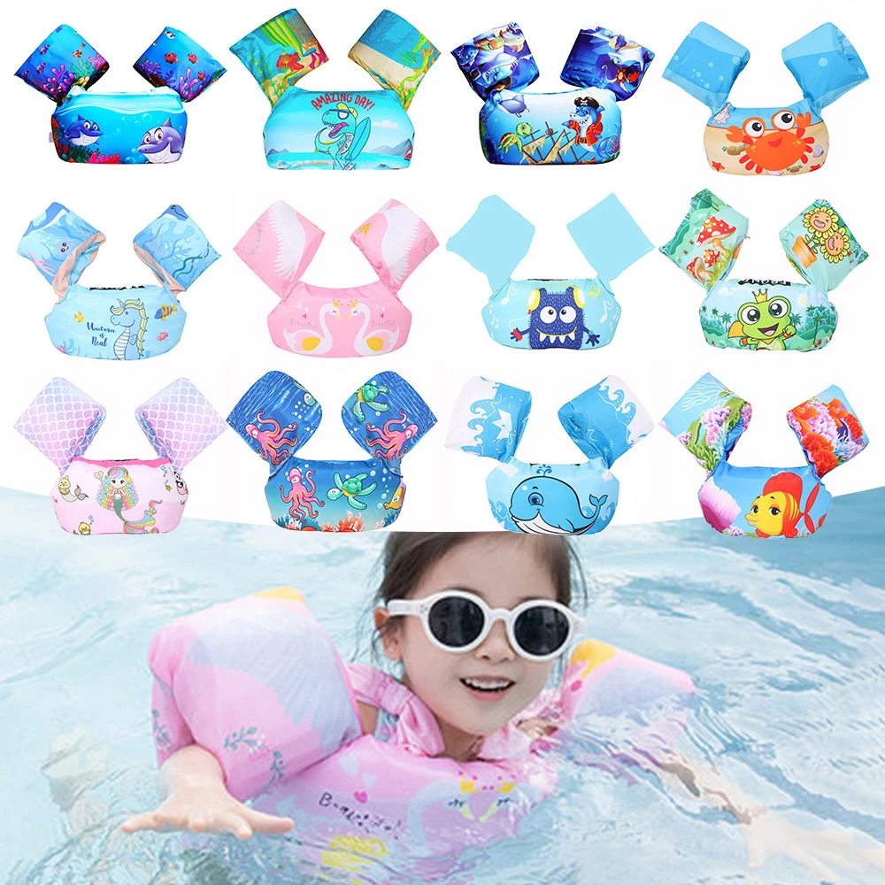 Kids Swimming Floats Ring Cartoon Swim Floating Armbands Buoy Cute Pool ...