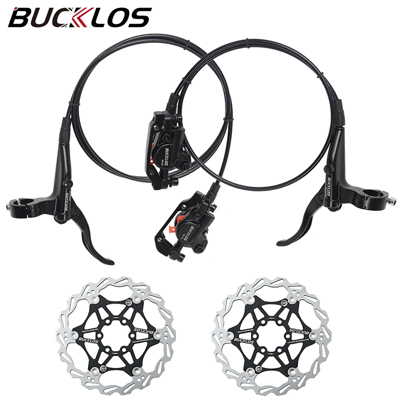 BUCKLOS-MTB-Hydraulic-Disc-Brake-Aluminum-Alloy-Bicycle-Hydraulic-Brakes-Set-160mm-Brake-Rotor ...