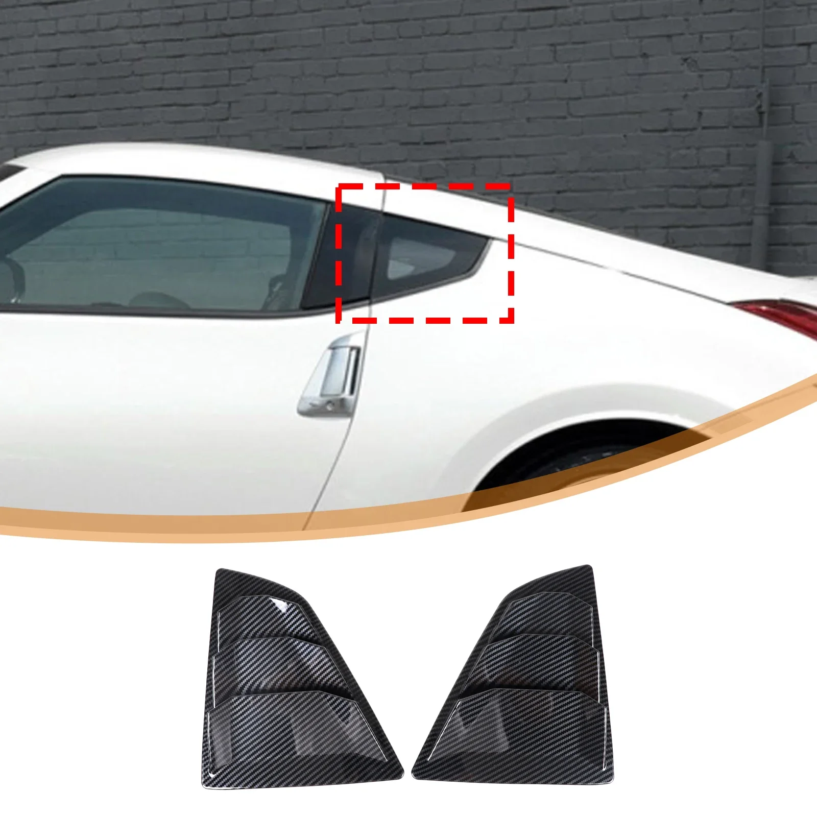 For Nissan 370Z Fairlady Z Z34 2009-2020 ABS carbon car rear side ...