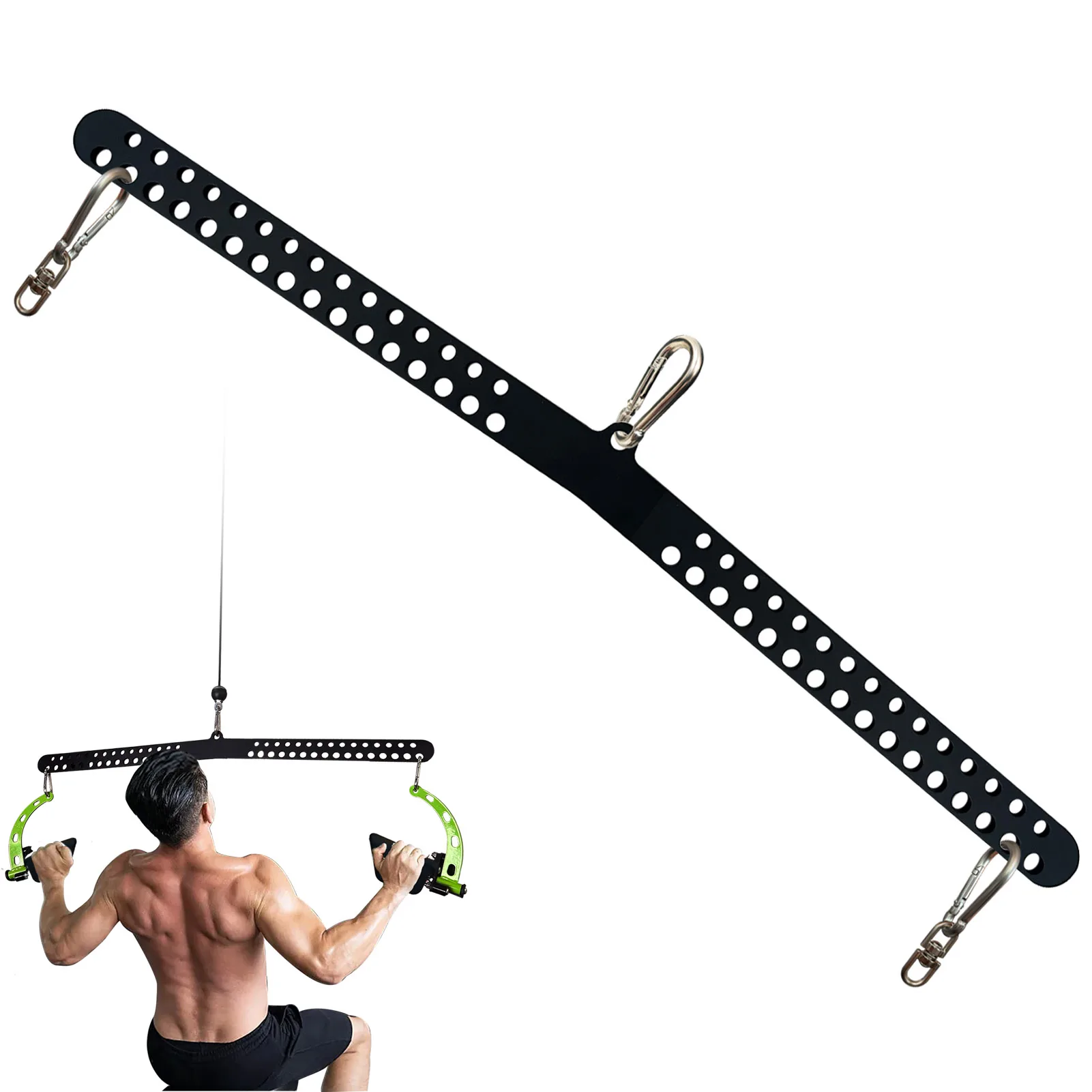 LAT-Pulldown-Long-T-bar-Adjustable-Back-Training-Bar-For-Biceps-Triceps ...