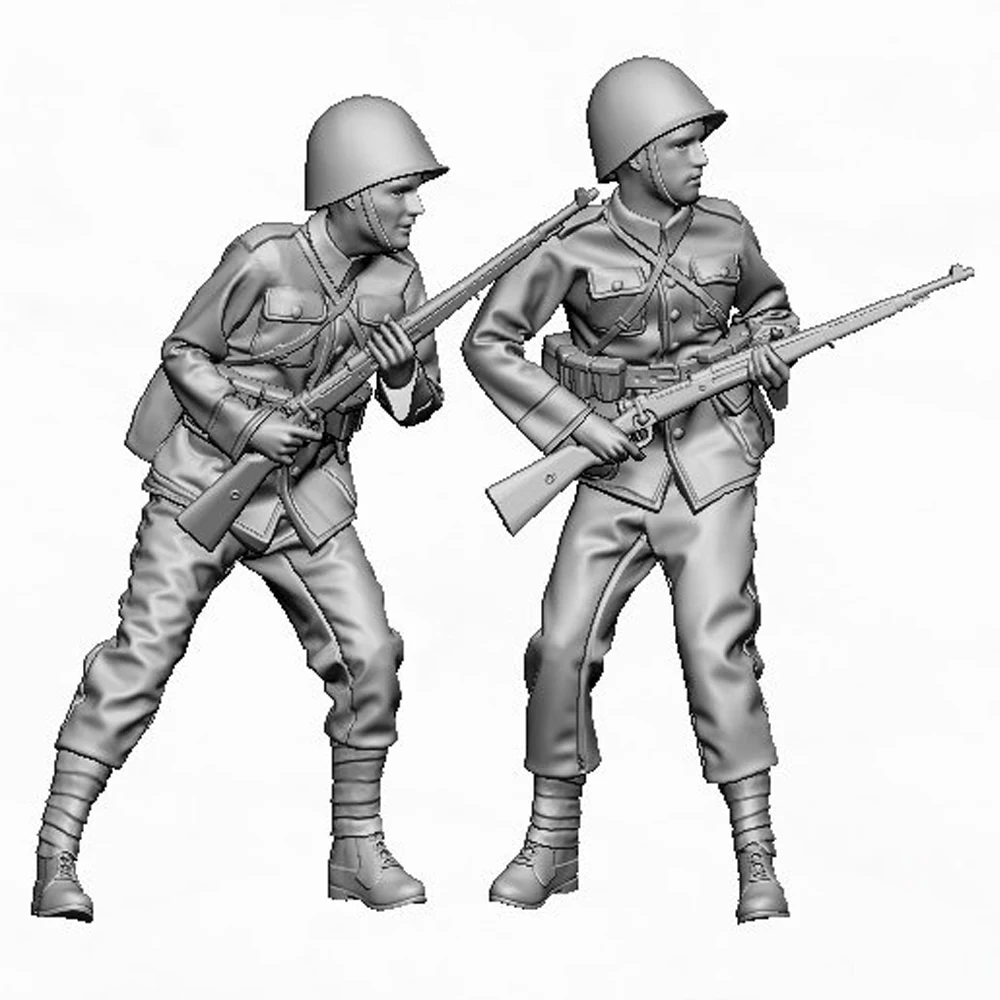 1-35-infantry-combat-poses-Resin-Model-figure-soldier-Military-themes ...
