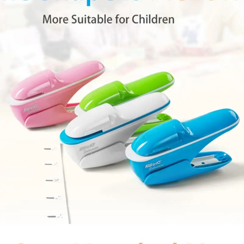 Mini Stapleless Stapler Safe Paper Stapling Portable Plastic Stapler ...