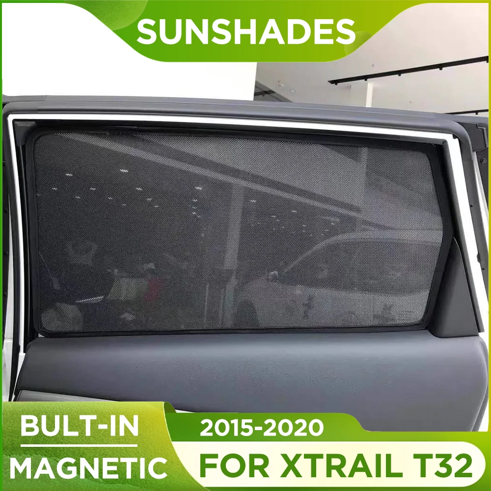 Magnetic-Rear-Side-Windows-Sunshades-For-Nissan-Xtrail-T32-2015-2020 ...