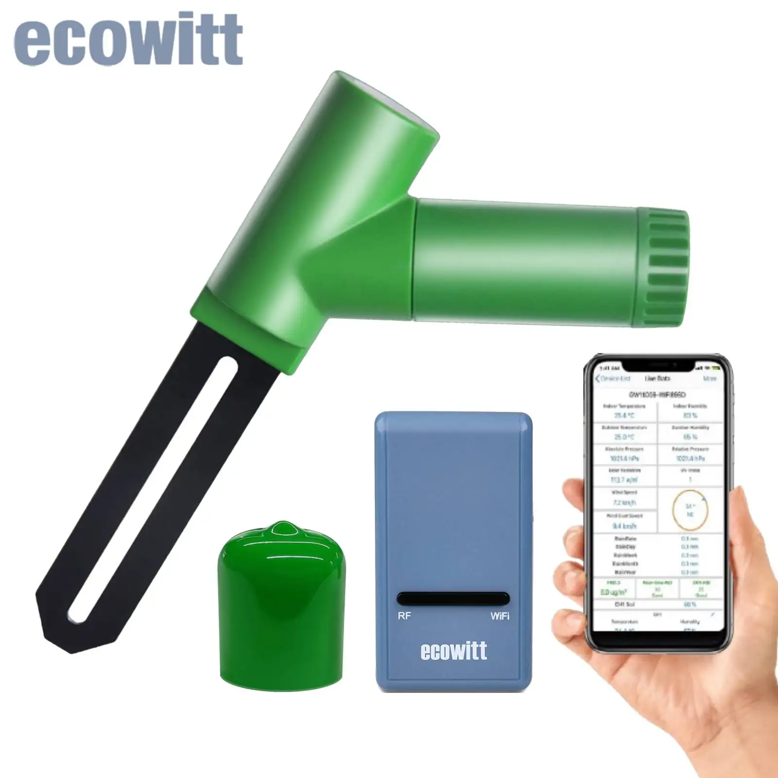 Ecowitt-GW1106-Soil-Moisture-Monitor-with-WiFi-Weather-Station-Gateway ...