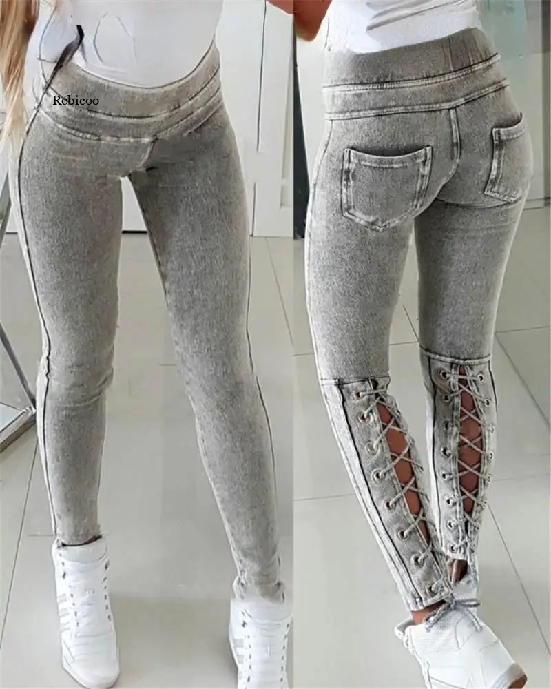 Lace High Waist Jeans | Jeans Women Lace | Jean Pants Lace | Skinny ...