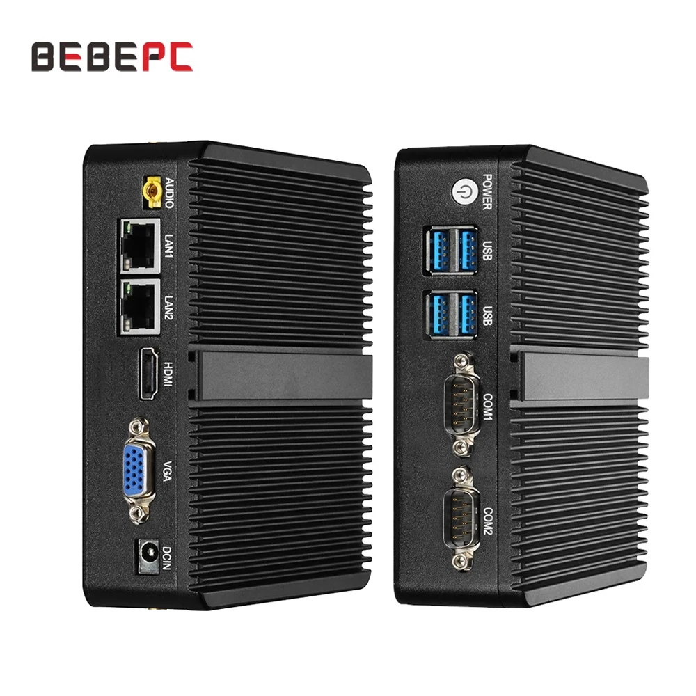 Fanless Industrial Mini Pc Celeron J4125 Windows 10 Pro Htpc Dual Lan ...