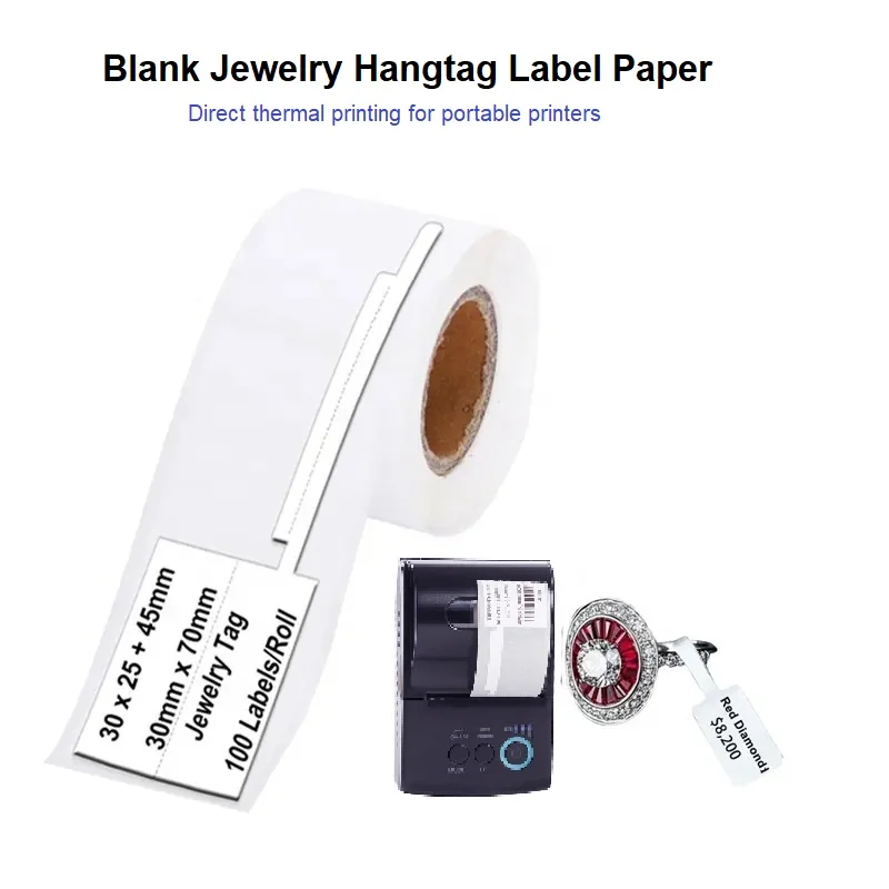 5-Rolls-Small-Roll-Jewelry-Label-70x30-Jewelry-Hangtag-Label-Tear-proof ...