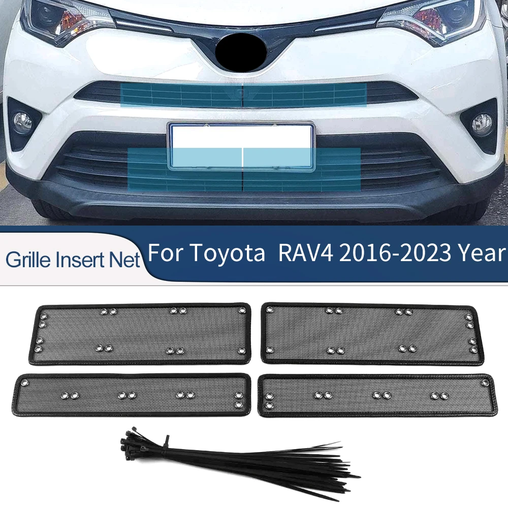 For-Toyota-RAV4-2016-2023-Car-Accessories-Front-Grille-Insert-Net-Anti ...