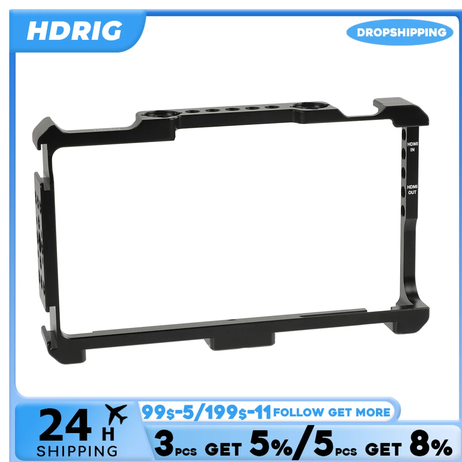 HDRIG-6-inch-Monitor-Cage-Armor-Bracket-With-Adjustable-Monitor-Support ...