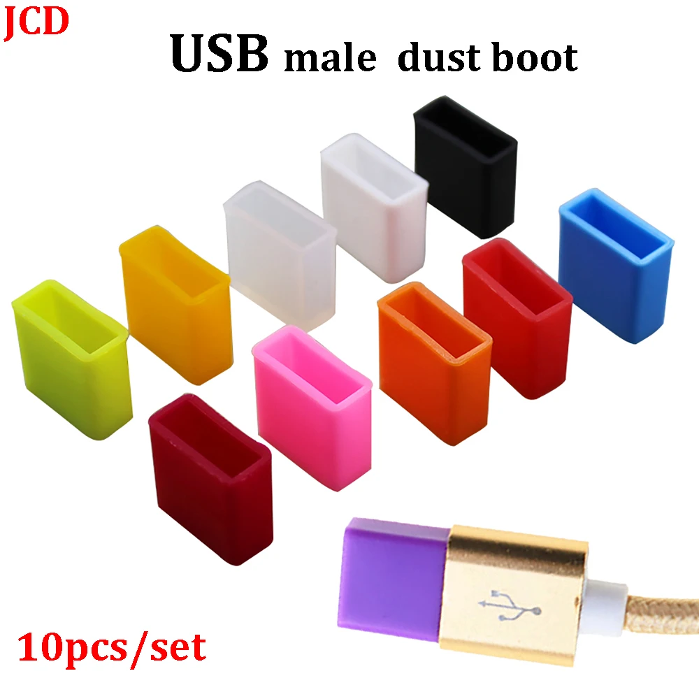 10PCS/Set USB Male Dust Cover Silicone Dust Plug Plug Cover Protective ...