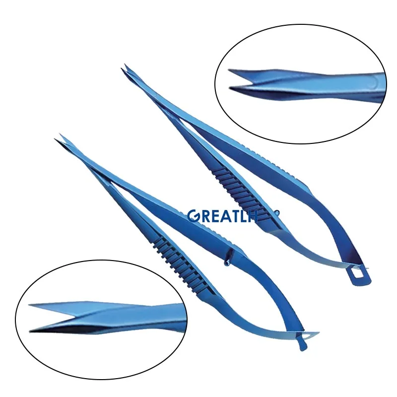 Titanium Alloy Iris Scissors Sharp Tip Scissors Ophthalmic Eye ...
