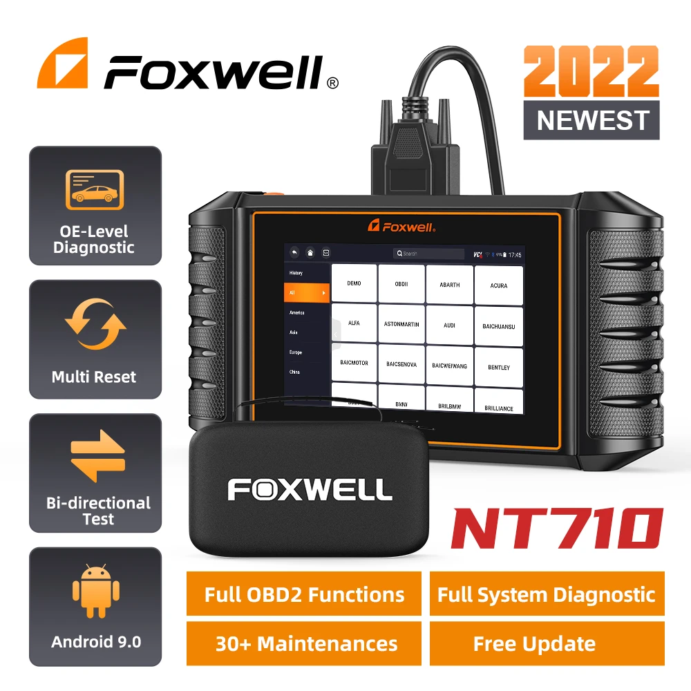 Foxwell Nt710 Car Obd2 Scanner Code Reader Bidirectional Diagnostic ...