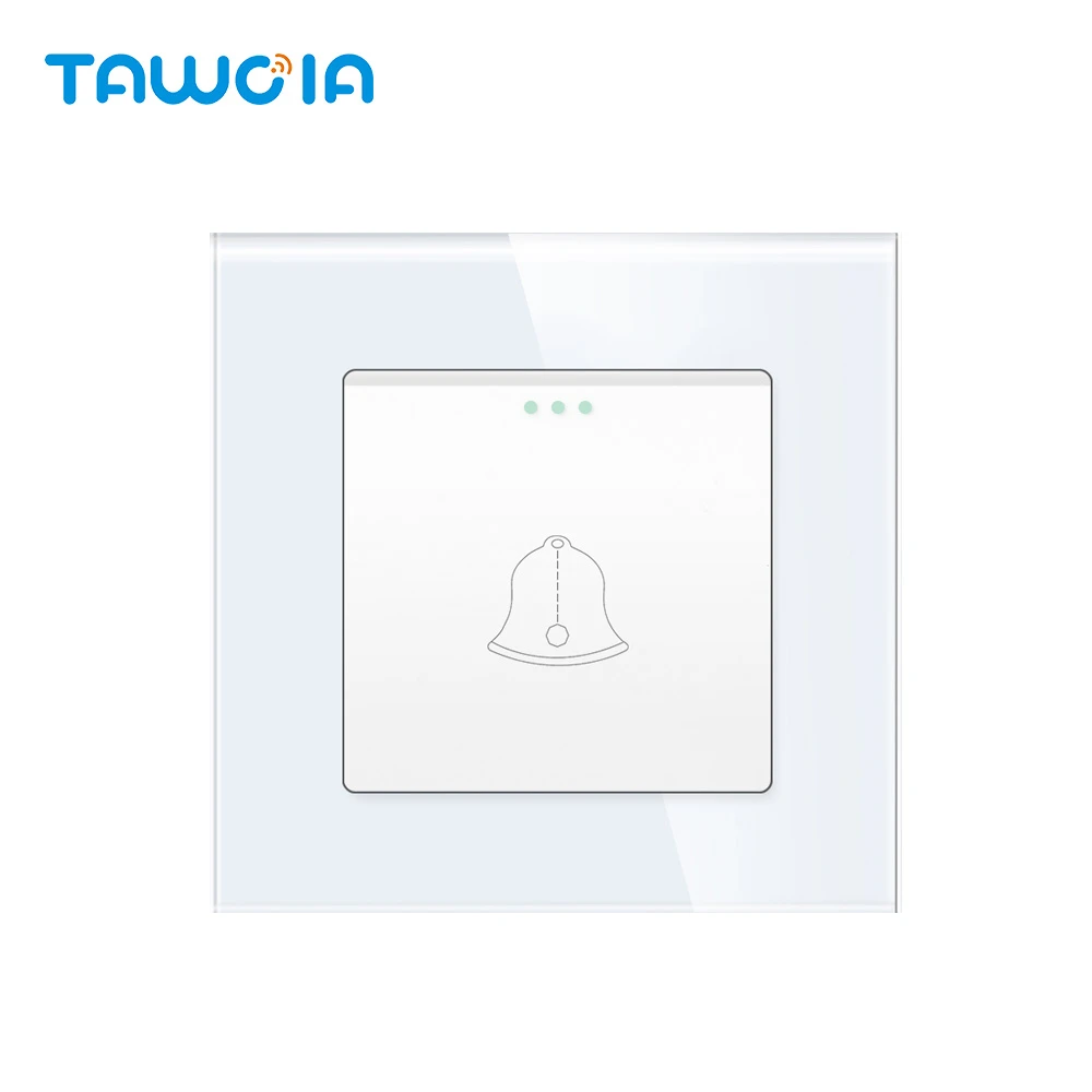 TAWOIA Normal Doorbell Push Button Switch EU Standard Crystal Glass ...