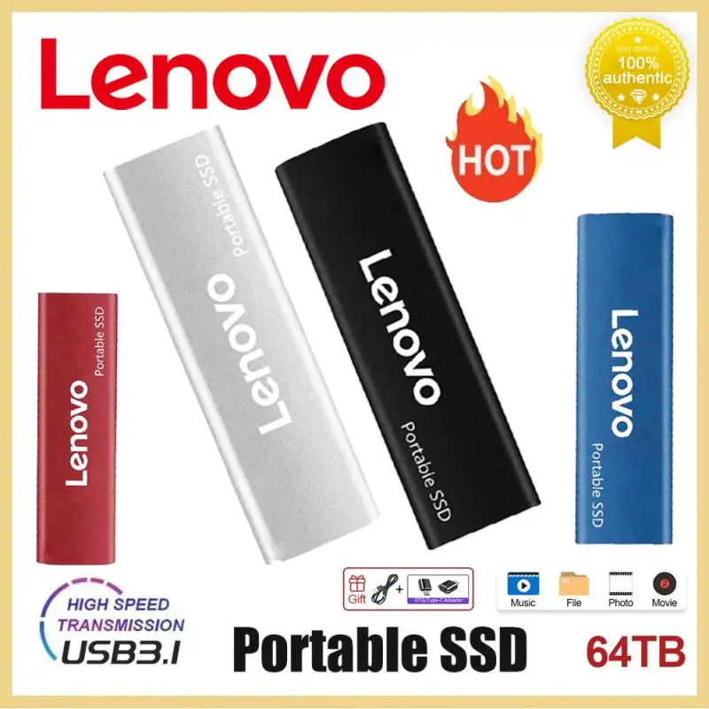 Lenovo-disco duro externo de estado sólido para ordenador portátil, dispositivo de ...