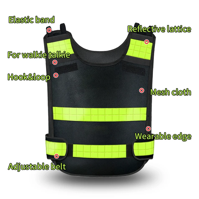 High Visibility Reflective Vest Mens Construction Worker Night Runner ...