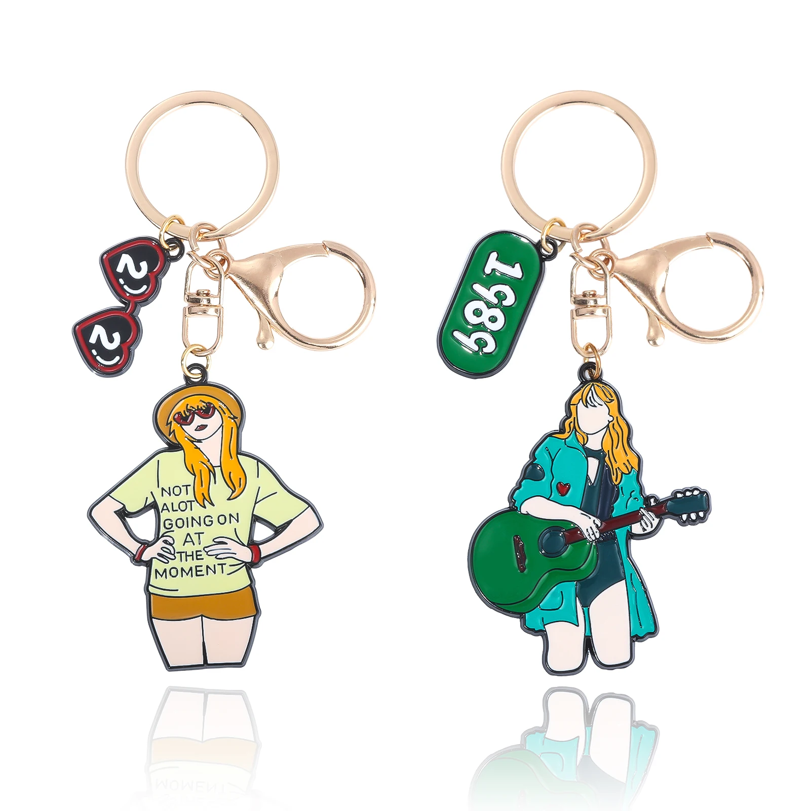 Lover-Tay-Keychain-Star-Singer-Swift-Guitar-Music-Keyring-Car-Key ...